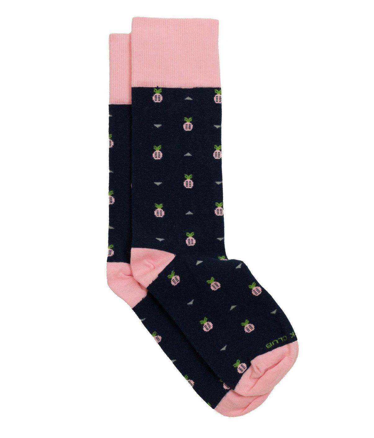 Navy & Pink Pineapple Socks | Fun Colorful Socks | Sock Club StoreThe ...